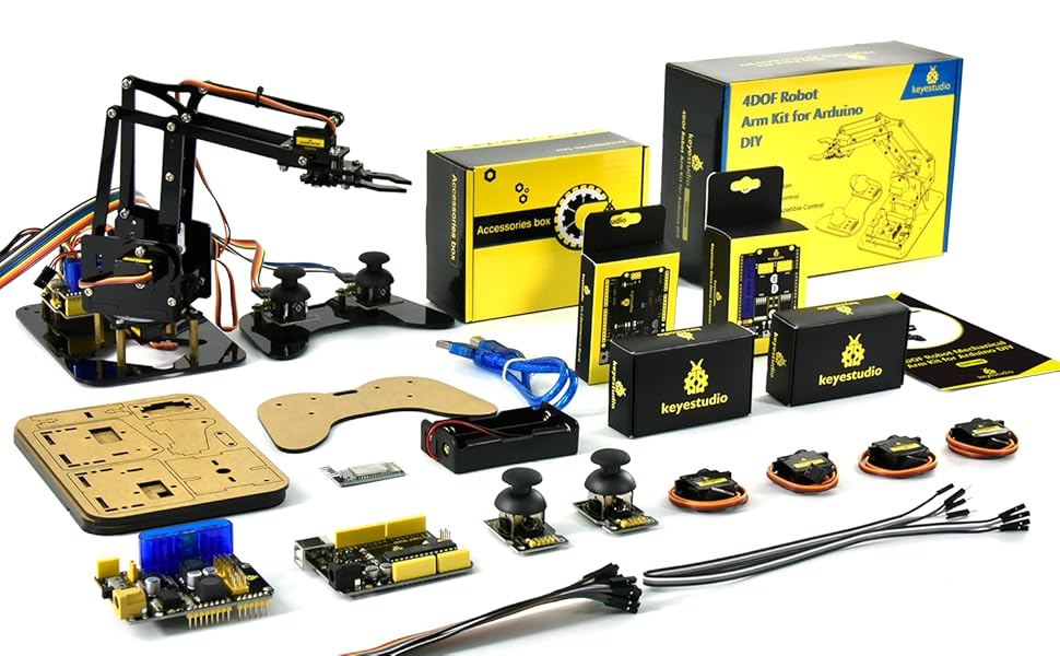 KEYESTUDIO Morsetto ad artiglio robotico con braccio meccanico ...