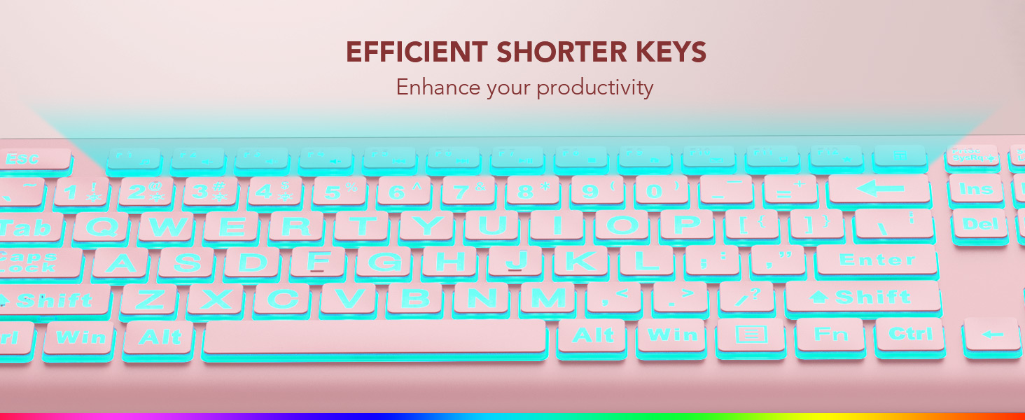 Amazon.com: SABLUTE Large Print Backlit Keyboard, Wired USB Lighted Computer Keyboards with 7 ...