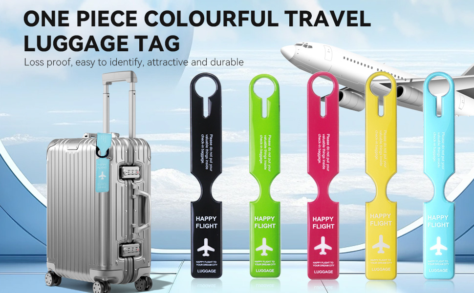 Amazon.com | CPCOIN Suitcase Tags 1 Pack Quickly Identify Baggage Tag One Piece Waterproof PVC ...