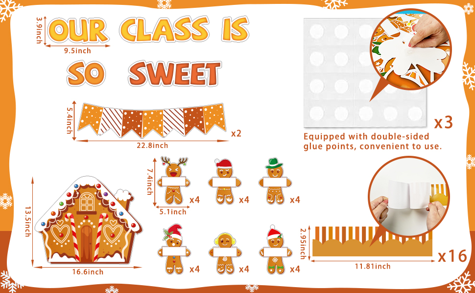 Amazon.com: Christmas Gingerbread Bulletin Board Set Christmas ...