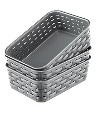 Amazon.com: 12 Pack Plastic Storage Baskets, Small Baskets for ...