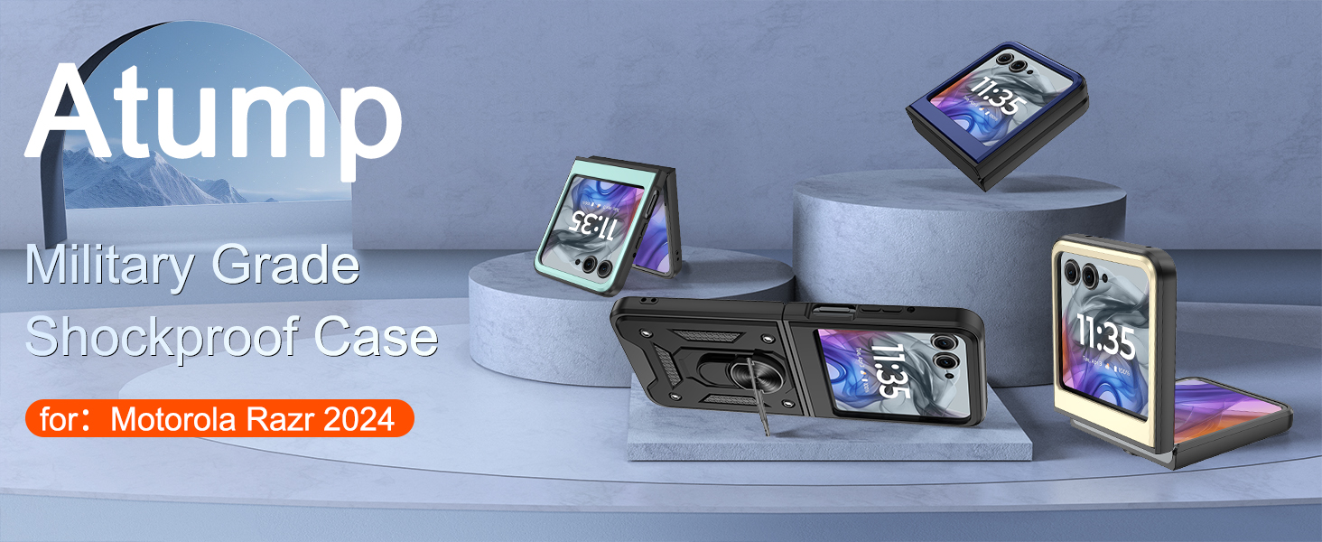 Amazon.com: ATUMP for Motorola Razr 2024 Case [Not Fit Razr Plus 2024], Heavy Duty Shockproof ...