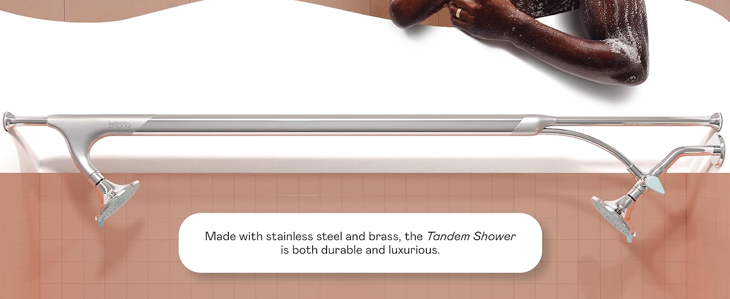 BOONA Original Tandem Shower as Seen on Shark Tank | Dual Shower Head for Couples | Spa-Like ...