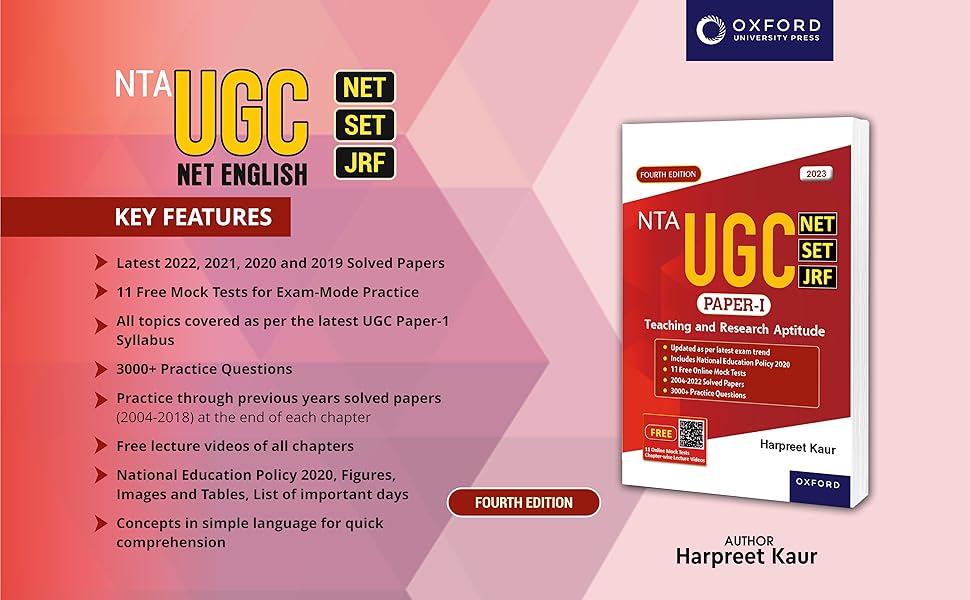 Buy Oxford 2023 NTA UGC - NET, SET, JRF | Paper 1 | 4th Edition | Includes June 2022 Solved ...