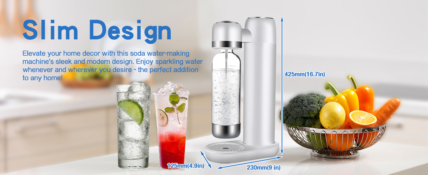 Amazon.com: spoonlemon Soda Maker, Soda Streaming Machine for Home, Soda Machine with 1L BPA ...