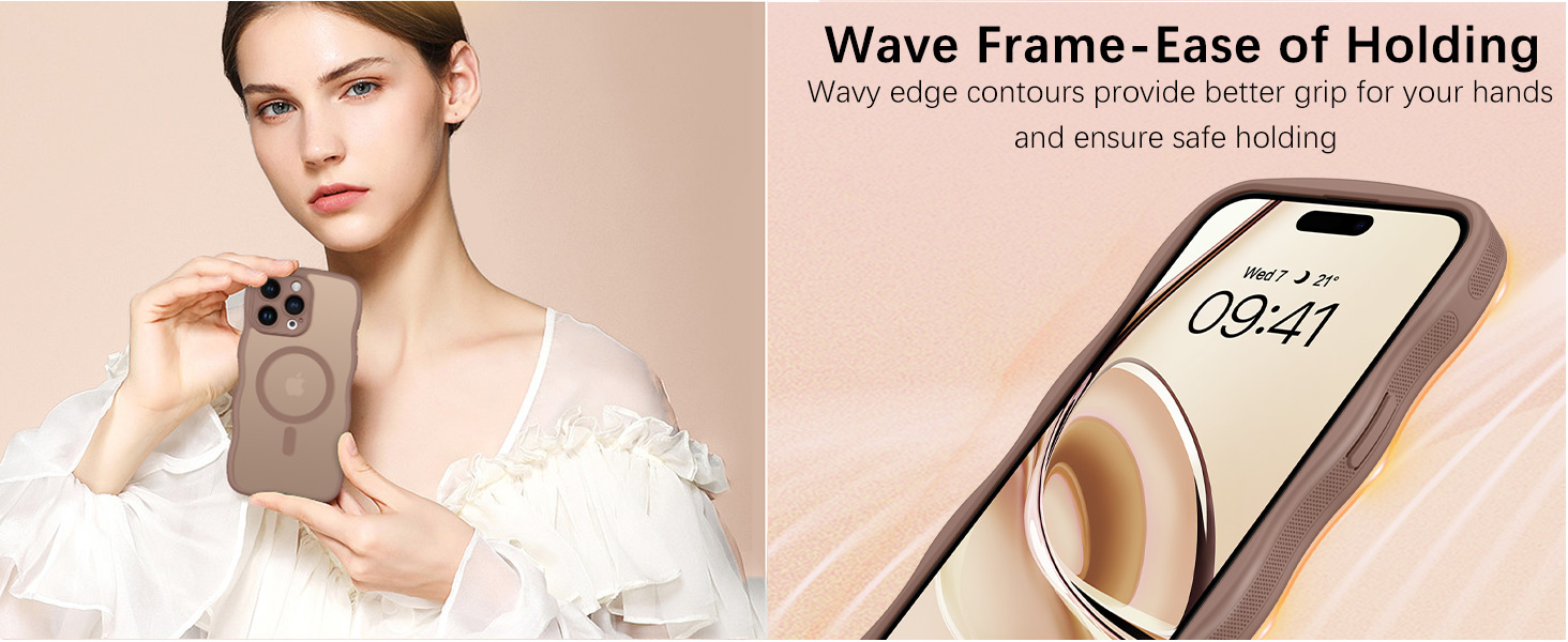 Amazon.com: Telaso for iPhone 15 Pro Max Case, Compatible with Magsafe Wave Frame Design ...