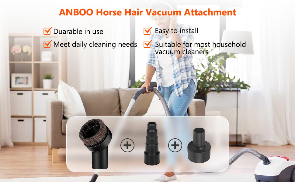 Amazon.com - ANBOO Vacuum Brush Attachment 1 1/4 inch Round Soft Horse ...