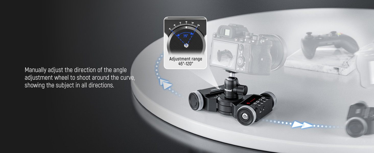 Amazon.com : Neewer Upgraded Motorized Camera Dolly Kit with App Control, 5Hrs Runtime Battery ...