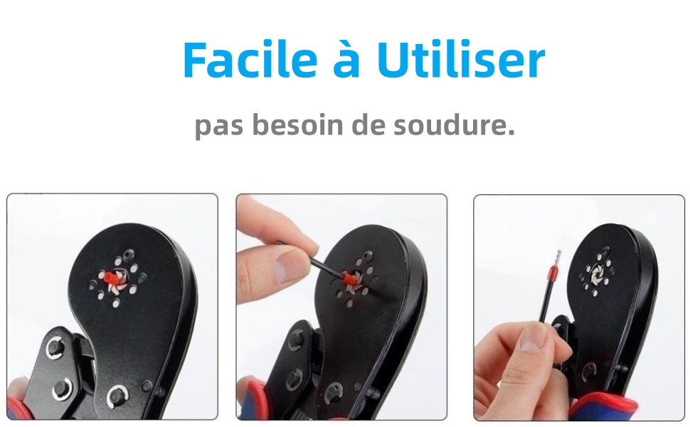JEYUNVNI Pince a Sertir 16mm2, Pince à Sertir Hexagonal, Pince a Sertir Cosse Electrique 0.08 ...