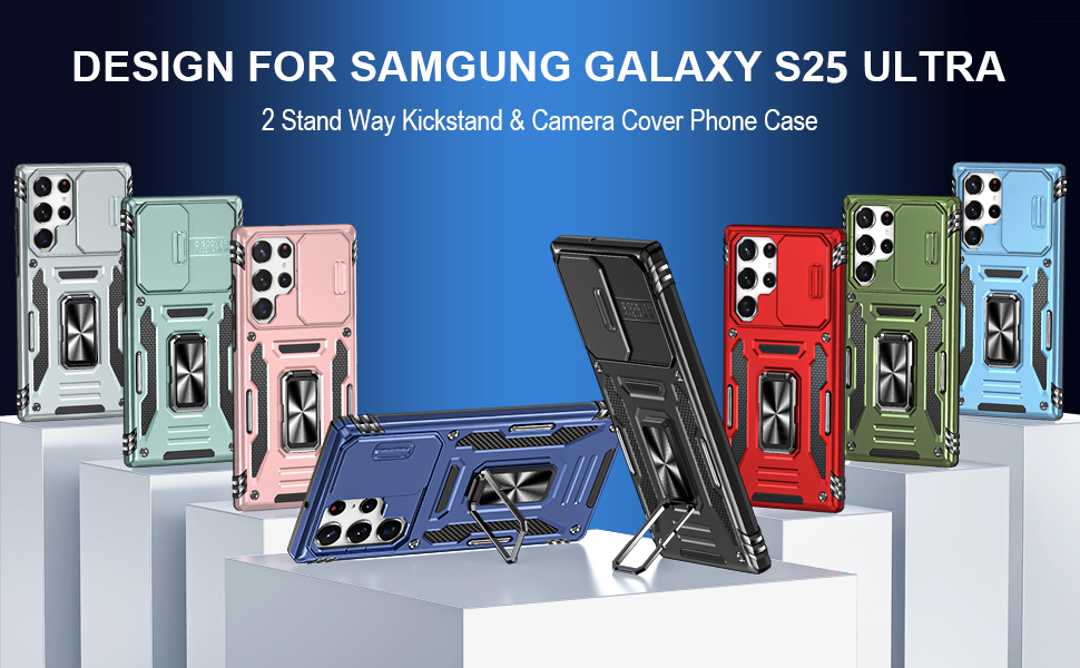 Amazon.com: yowtrey for Samsung Galaxy S25 Ultra Case with Stand & Camera Cover, Military Grade ...