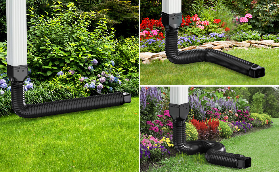 Fixmend 2 Packs Gutter Downspout Extensions Extra Long, Drain Downspout ...