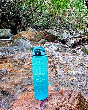 OLDLEY Botella de agua, botella de agua deportiva motivacional de 32 onzas con marcador de ...
