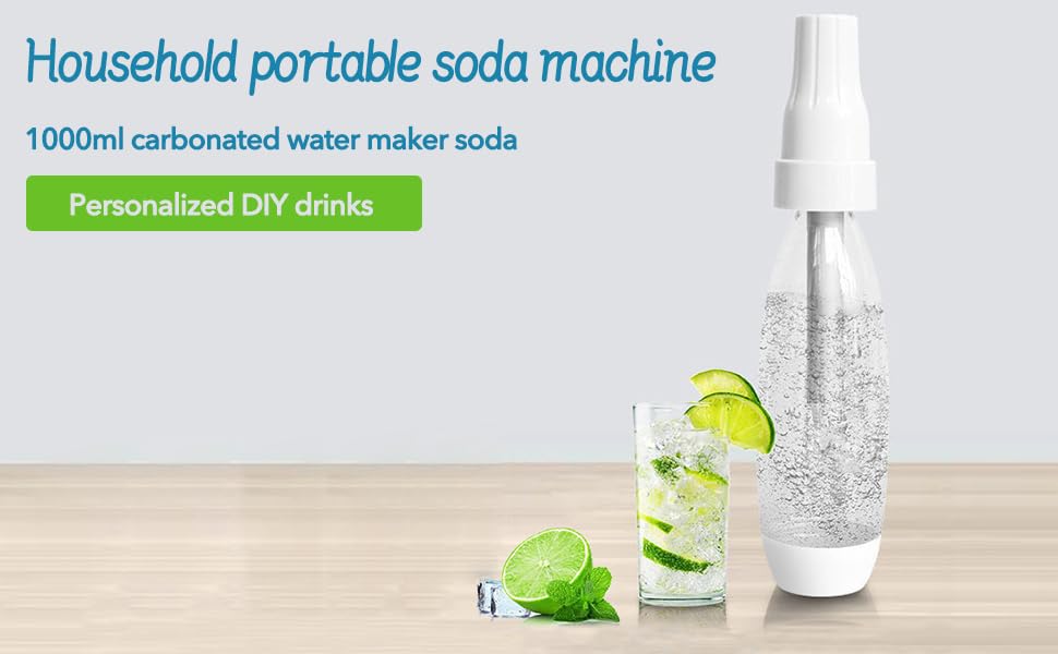 Amazon.com: ZLXHDL Portable Sparkling Water Maker, 1L Household Soda Water Makers Carbonated ...