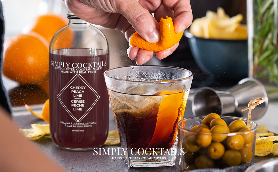 Amazon.com : Simply Cocktails Cherry Peach Lime Cocktail Mixer. Perfect for Craft Cocktails and ...