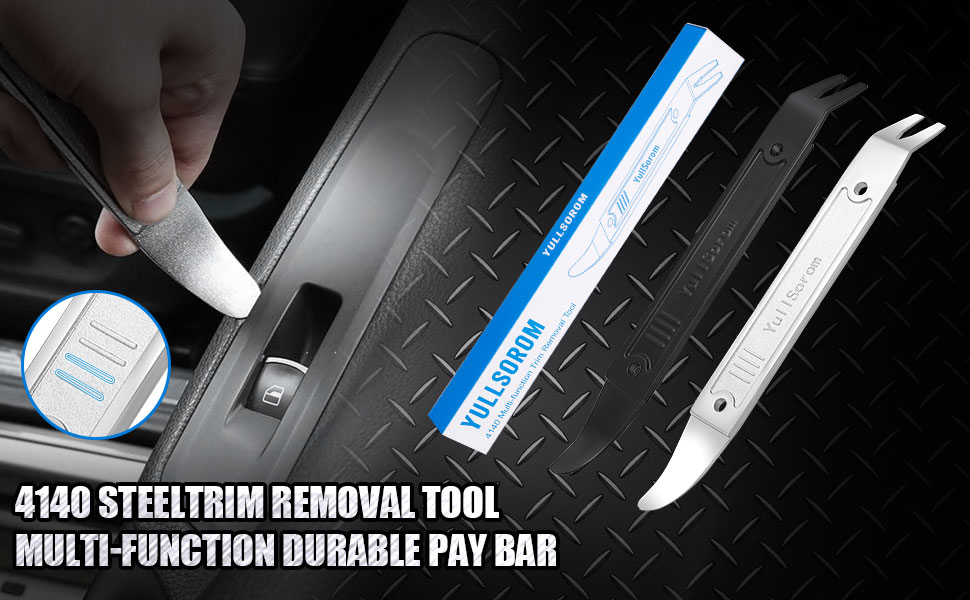 4140 Dual-purpose Steel Pry Bar, Multi-Function Trim Removal Tool for ...