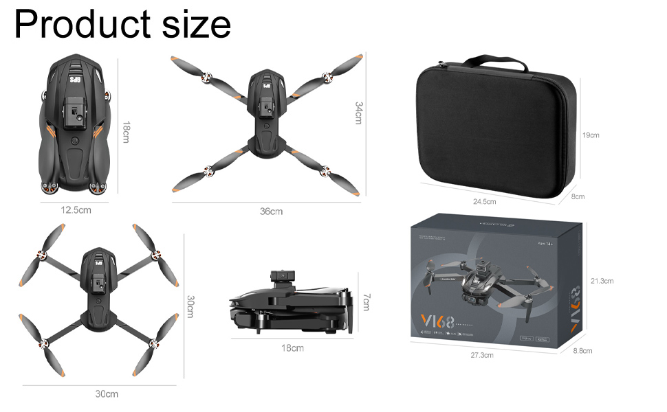 Amazon.com: AOTULIGHT V168 Pro GPS Drones with Camera 4K HDR Videos,90 Mins Flight Time with 3 ...