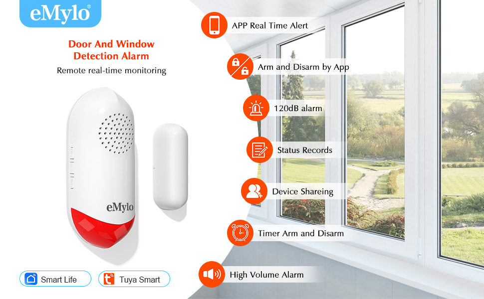 Amazon.com: Chatthen eMylo Door Alarm, 120dB Door Alarms When Opened ...
