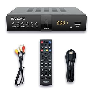 Digital Converter Box by Mediasonic HomeWorx (HW250STB) - ATSC With TV Tuner, Recording, USB ...