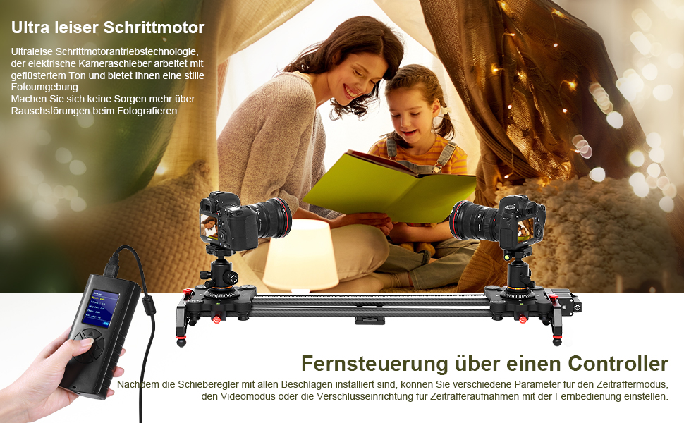 GVM 80cm Kamera Slider, Motorisiert Kameraschlitten, Fotografie Video ...