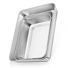 Herogo Mini Oven Tray, Stainless Steel Baking Tray (23.7x18x5 cm ...