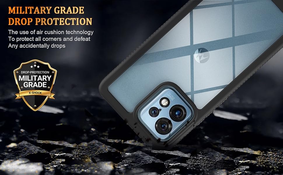 Amazon.com: Dzxouui for Moto Edge Plus 2023 Case with [2 Pack] Screen Protector, Heavy Duty ...