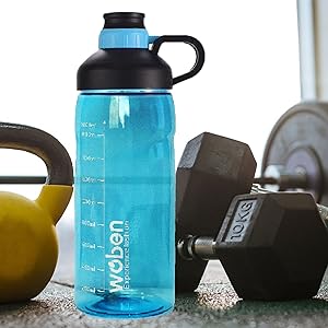 CODEMINT Large Capacity 2 Liter Leak Proof BPA Free Fitness Sports Water Bottle, Reusable ...