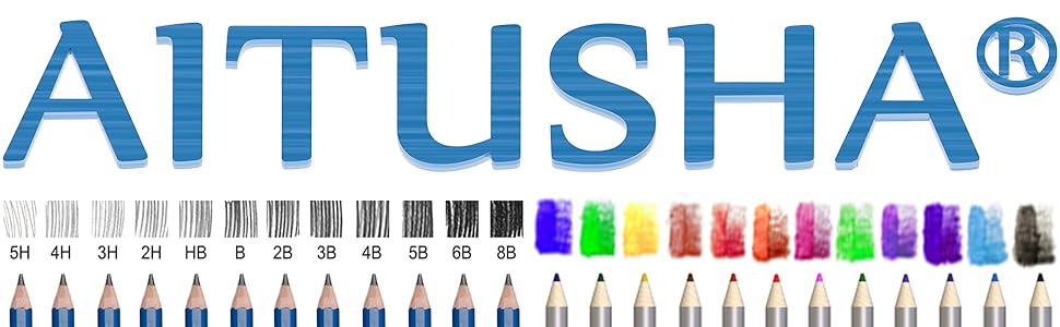 Amazon.com : AITUSHA 42-Piece Drawing and Sketching Kit: Comprehensive Art Set for Artists ...