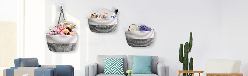 Amazon.com: Over the Door Hanging Basket, 3-tier Wall Mount Hanging ...