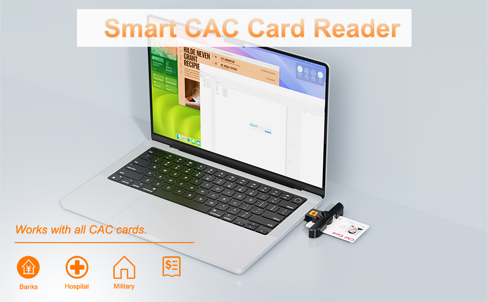Amazon.com: Type C CAC Reader - DOD Military USB C Common Access Card ...