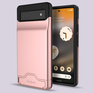 Amazon.com: Teelevo Dual Layer Wallet Case for Google Pixel 6a (2022), Protective Case with 3 ...