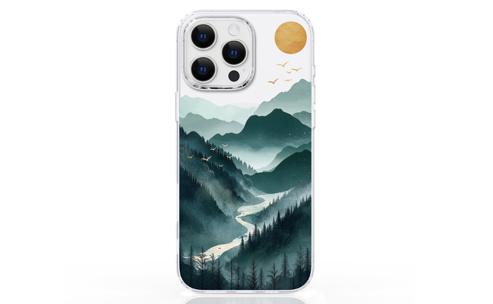 Amazon.com: FEWGEY Clear Phone Case for iPhone 16 Pro Max Compatible with Magsafe, Teal Cute ...