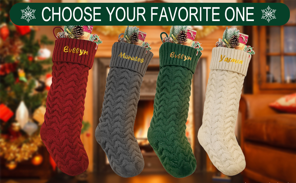 Amazon.com: Dipopizt Personalized Christmas Stockings with Name ...