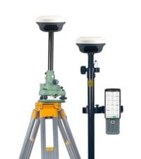 E1 RTK GNSS Equipo de encuesta de 20 horas de resistencia RTK GNSS GPS con IMU Rover y colector ...