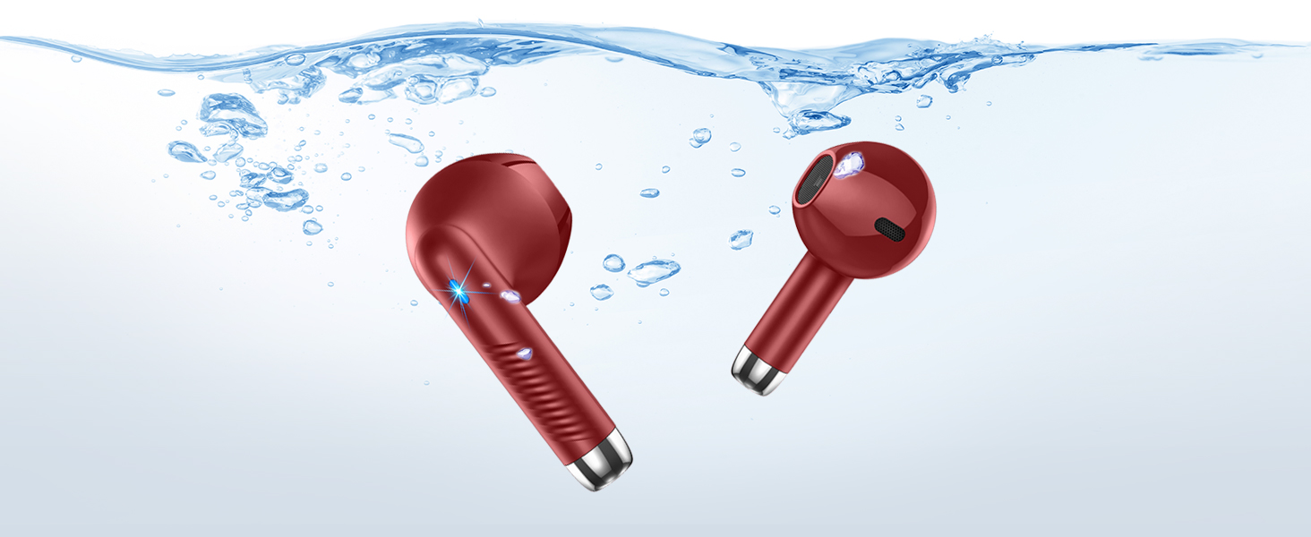 Amazon.com: Jxrev Wireless Earbuds, Bluetooth Headphones LED Power ...