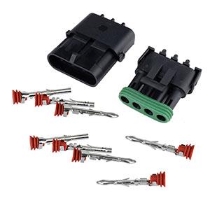 Amazon.com: MUYI 10 Kit 4 Pin Way Waterproof Electrical Connector 2.5mm ...