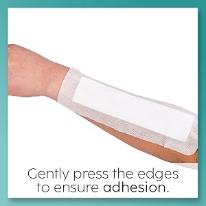 Amazon.com: Elleirb Water-Resistant Island Dressing 4x10, Large Non-Stick Pads w/Adhesive Border ...