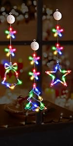 Amazon.com: LYUBASA 3Pcs Christmas Window Lights Decorations, Battery ...