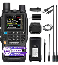 Amazon.com: TIDRADIO TD-H3 Ham Radio (Crystal) Multi-Band Long Range 2-Way Radio,USB-C ...
