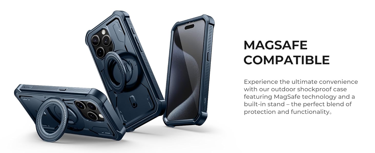 Amazon.com: Dexnor Magnetic Case for iPhone 15 Pro, Compatible with MagSafe, [Built in Screen ...