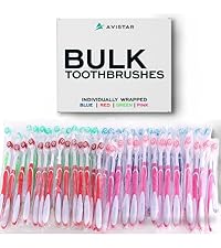 Amazon.com : 80 Prepasted Disposable Toothbrushes Individually Wrapped ...