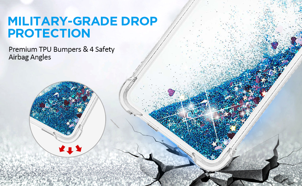 Amazon.com: LEMAXELERS Compatible with Galaxy S21+ 5G Case, Bling Glitter Liquid Clear Case ...