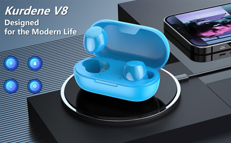 Amazon.com: Bluetooth Earbuds Kurdene Wireless Earbuds with Wireless ...