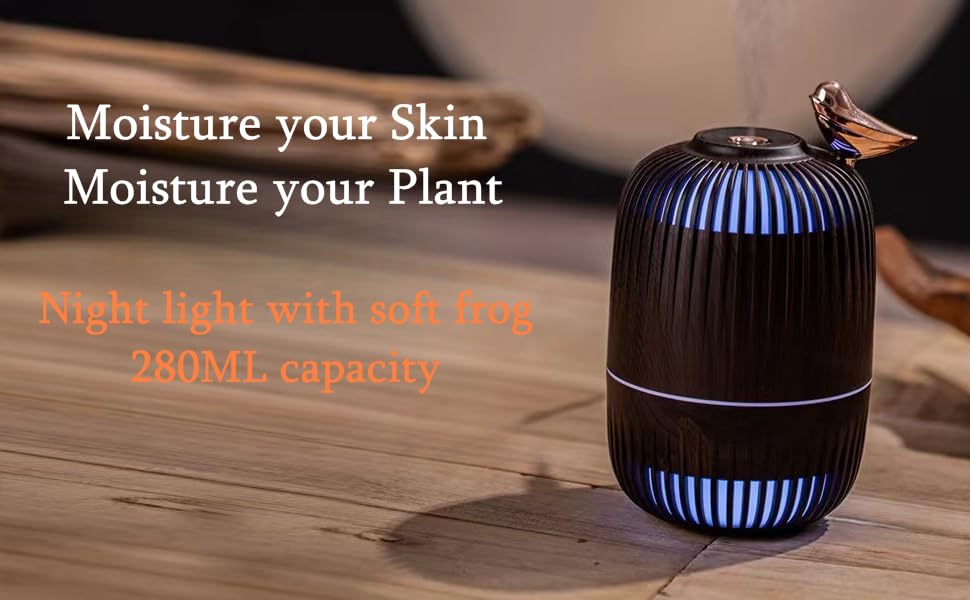 Amazon.com: Cute Cool Mist Humidifier for Bedroom/Desk/Office, Small ...