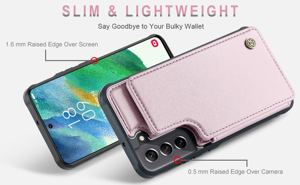 Amazon.com: Vinich for Samsung Galaxy S21 FE Wallet Case with Card Holder, RFID Blocking Credit ...