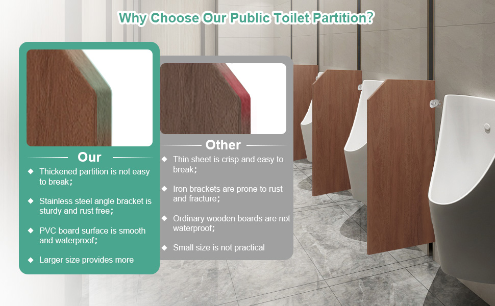 Public Urinal Partition,Wall-Mounted Men's Urinal Privacy Screen,Durable Toilet Protection ...