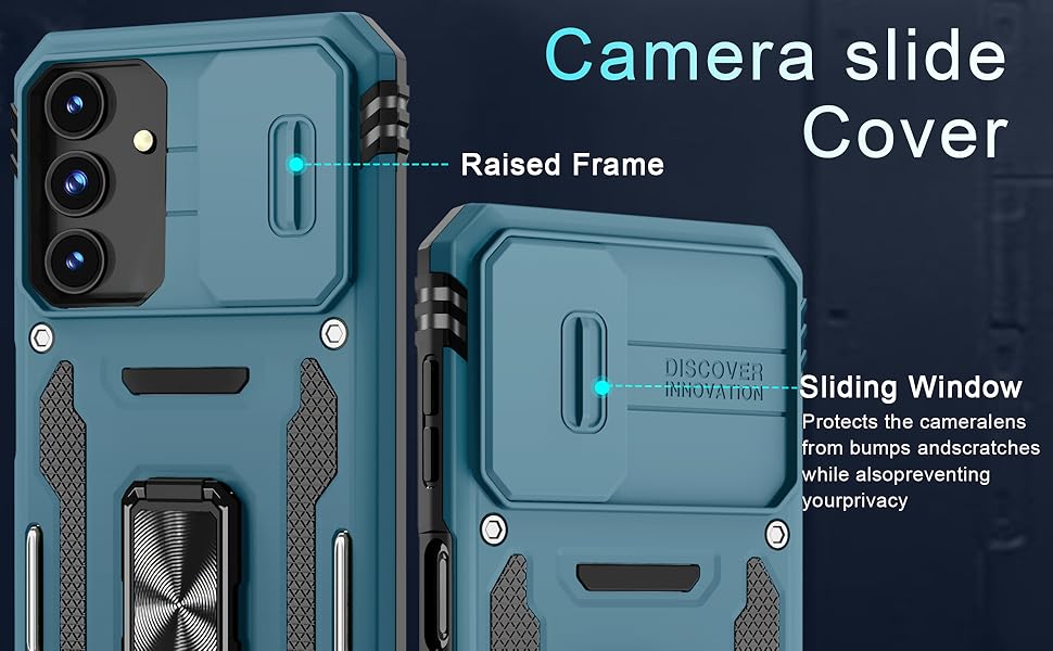 Amazon.com: DEERLAMN Case for Samsung Galaxy A15 5G with Slide Camera Cover+Screen Protector (1 ...