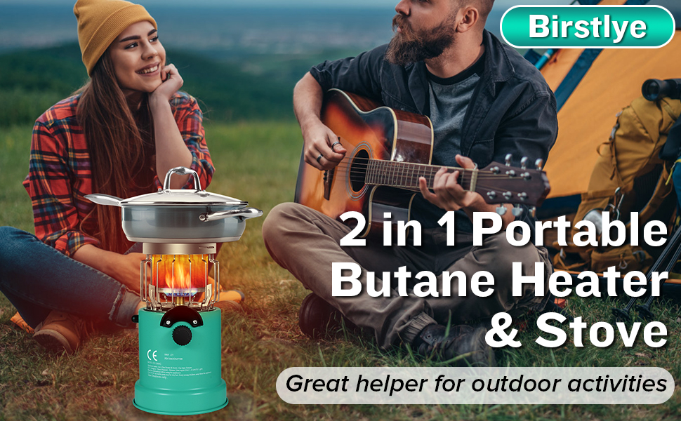 Amazon.com: 2 in 1 Portable Heater & Stove,Outdoor Camping Gas Stove Outdoor Butane Heater ...