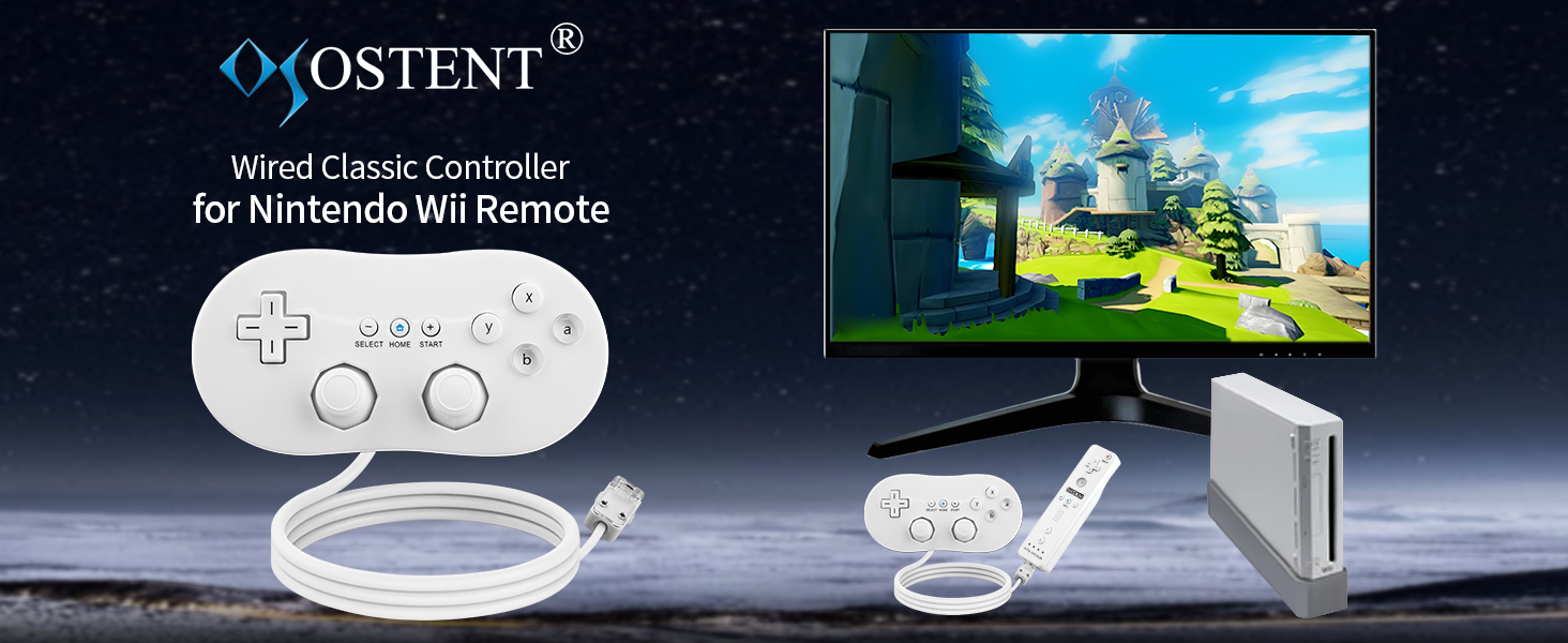 OSTENT Controlador clásico con cable Gamepad Joystick para consola de ...
