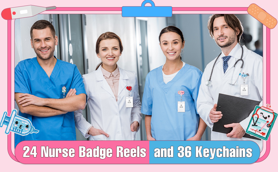 Amazon.com : Henoyso 60 Pcs CNA Week Gifts Bulk 2025 Nurse Badge Reel Keychain Retractable Badge ...