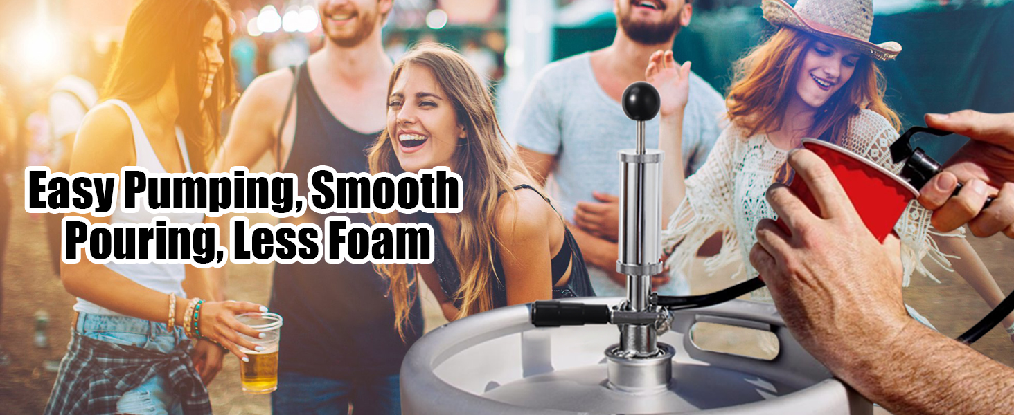 Amazon.com: Dbgogo 4” Beer Keg Tap Keg Pump, American D System Beer Keg Party Pump Picnic Pump ...